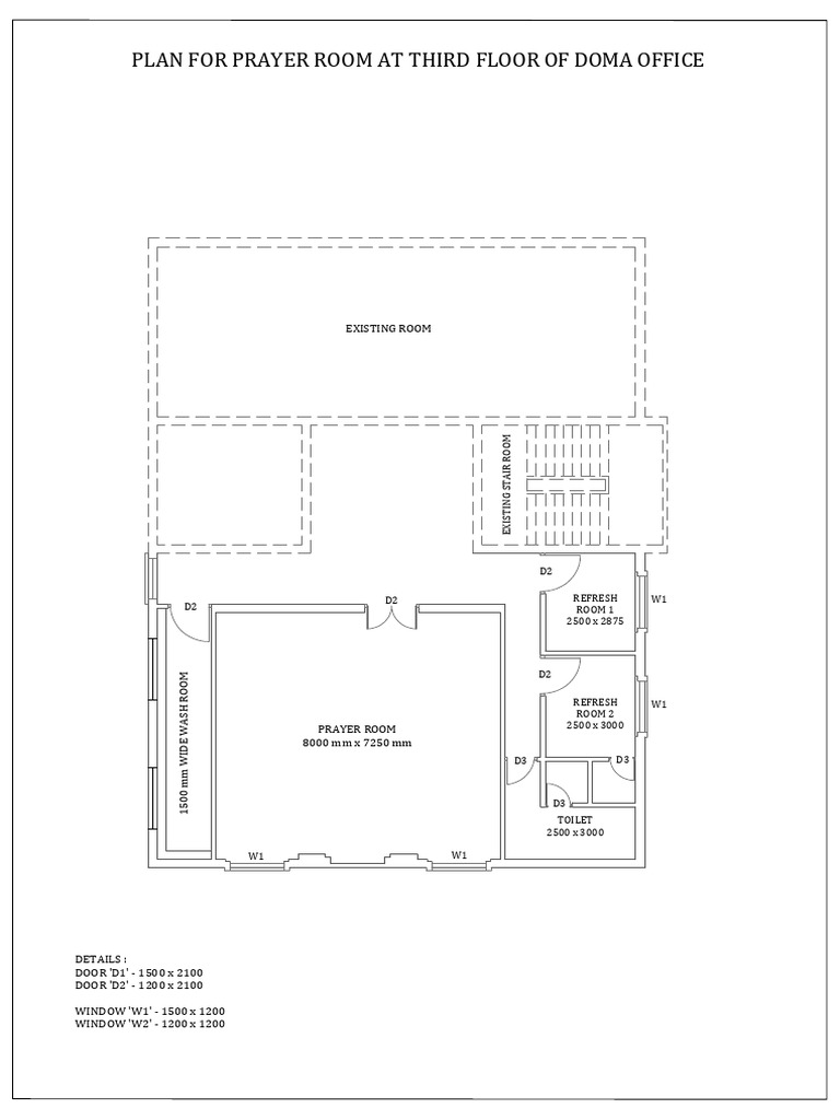 Prayer Room Dimensions and Layout | PDF