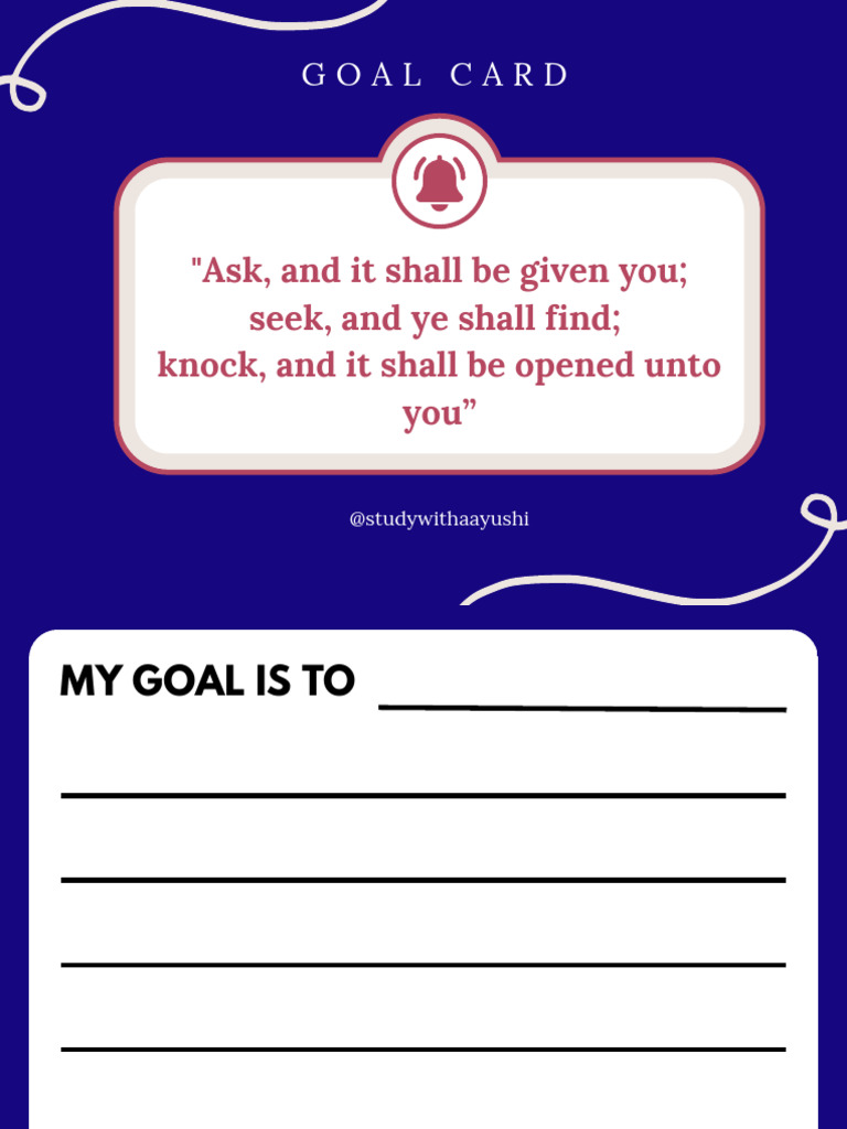 Goal Card | PDF