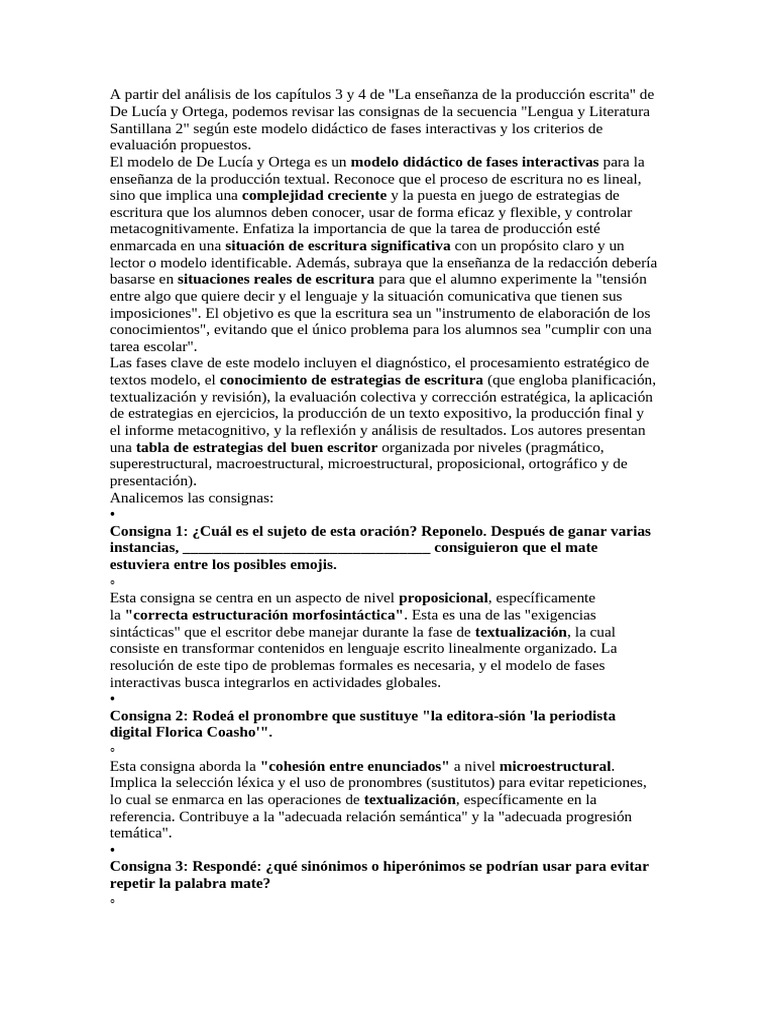 Análisis De Secuencia Didáctica Desde De Lucia Y Ortega Pdf