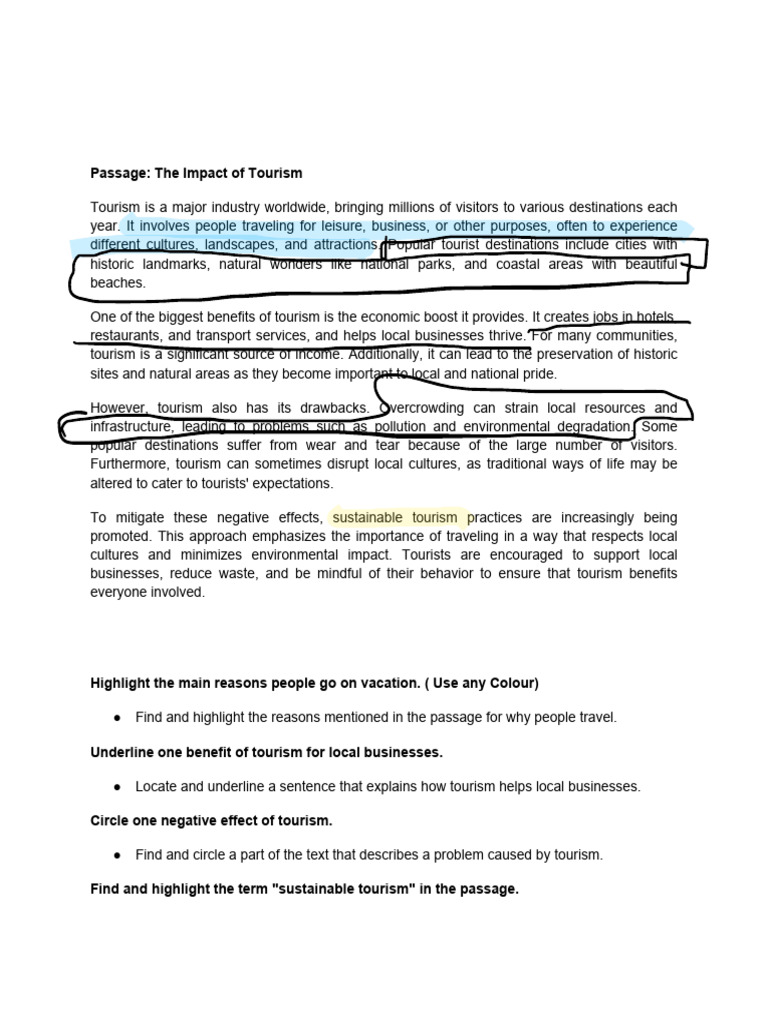 Edited - Annotation Worksheet | PDF | Tourism | Advertising