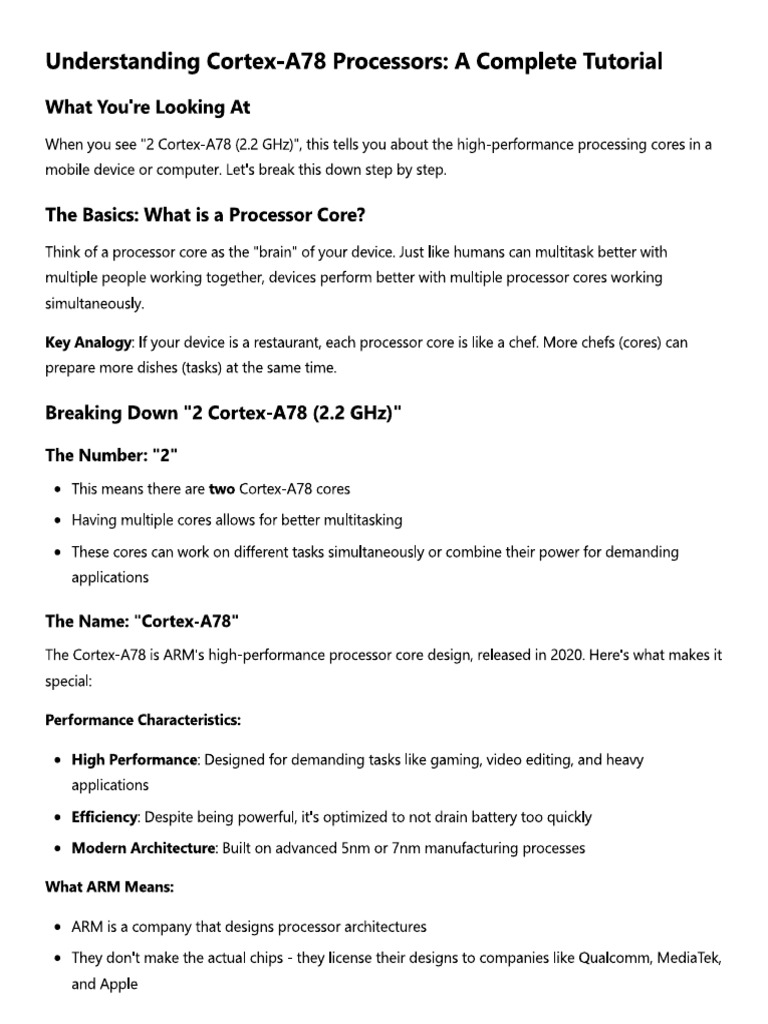 Cortex A78 | PDF