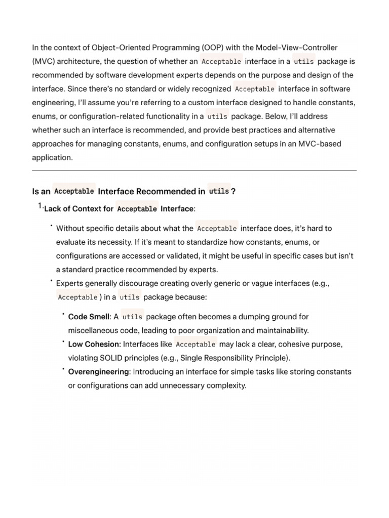 OOP MVC Design N Architecture | PDF