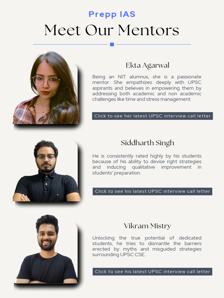 Prepp IAS Mentor Profiles | PDF | Mentorship
