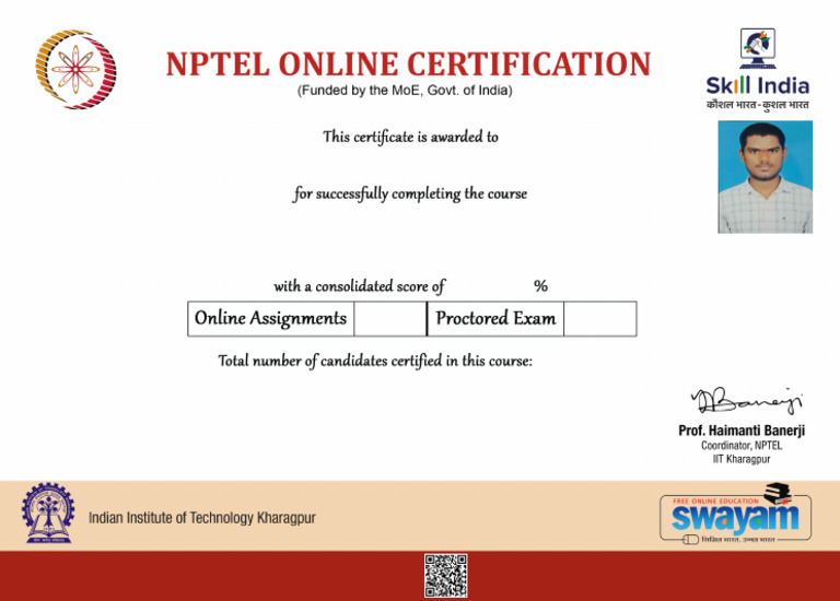 NPTEL Certificate | PDF