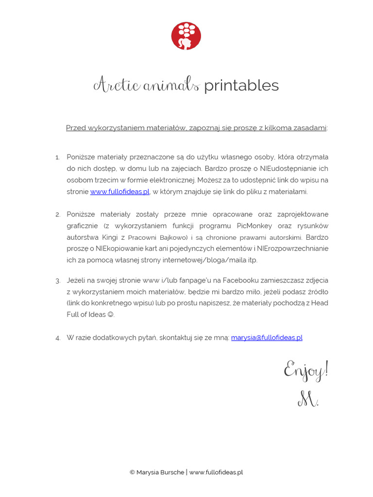 Arctic Animals - Action Cards | PDF