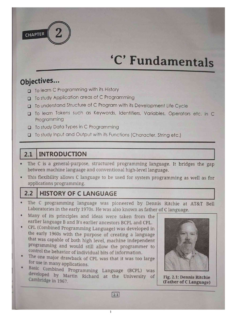 Chap No 2 C Fundamentals Part 1 | PDF