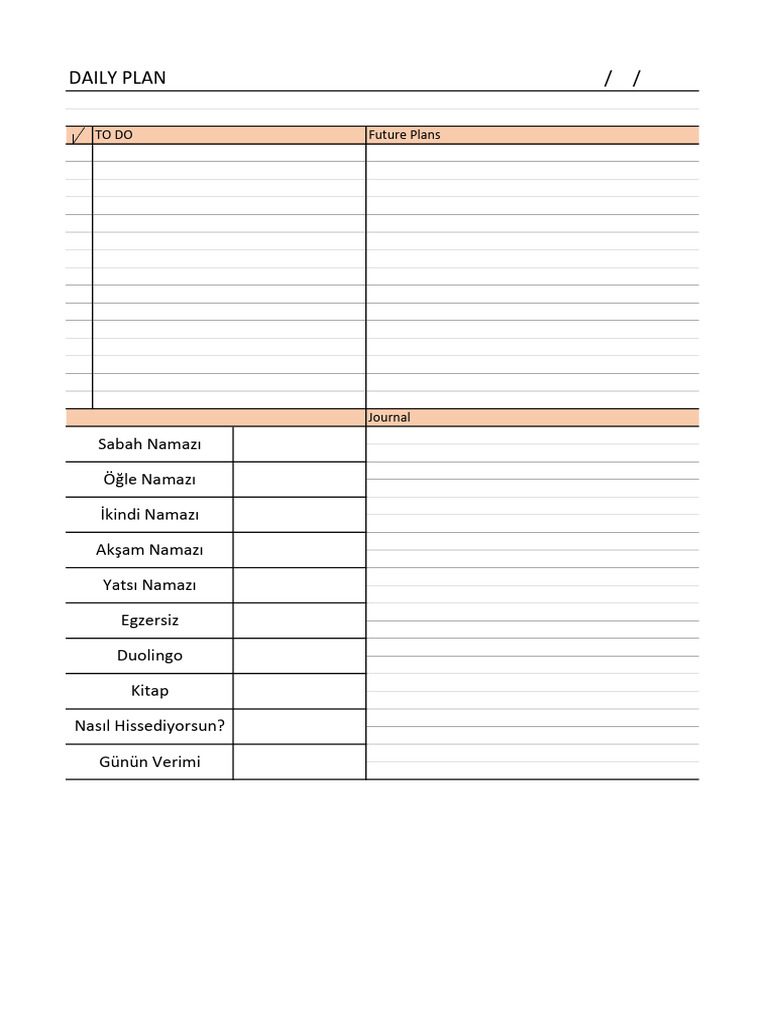 Daily Plan | PDF