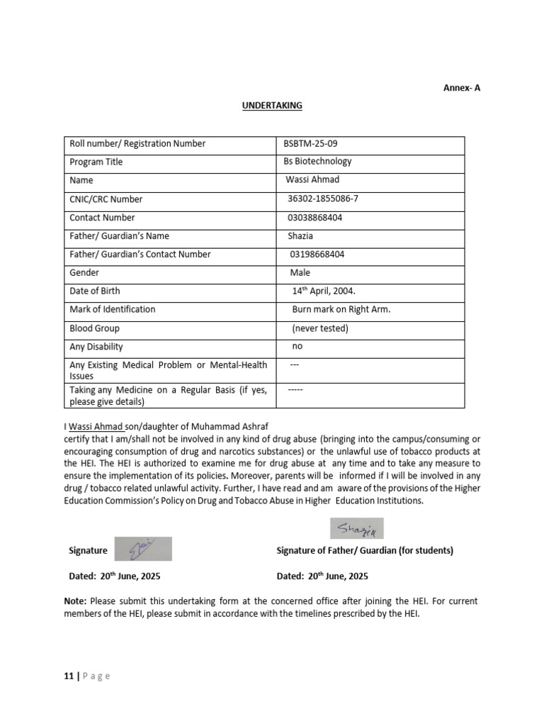 100 HEC Drug Tobacco Policy Letter 01 | PDF