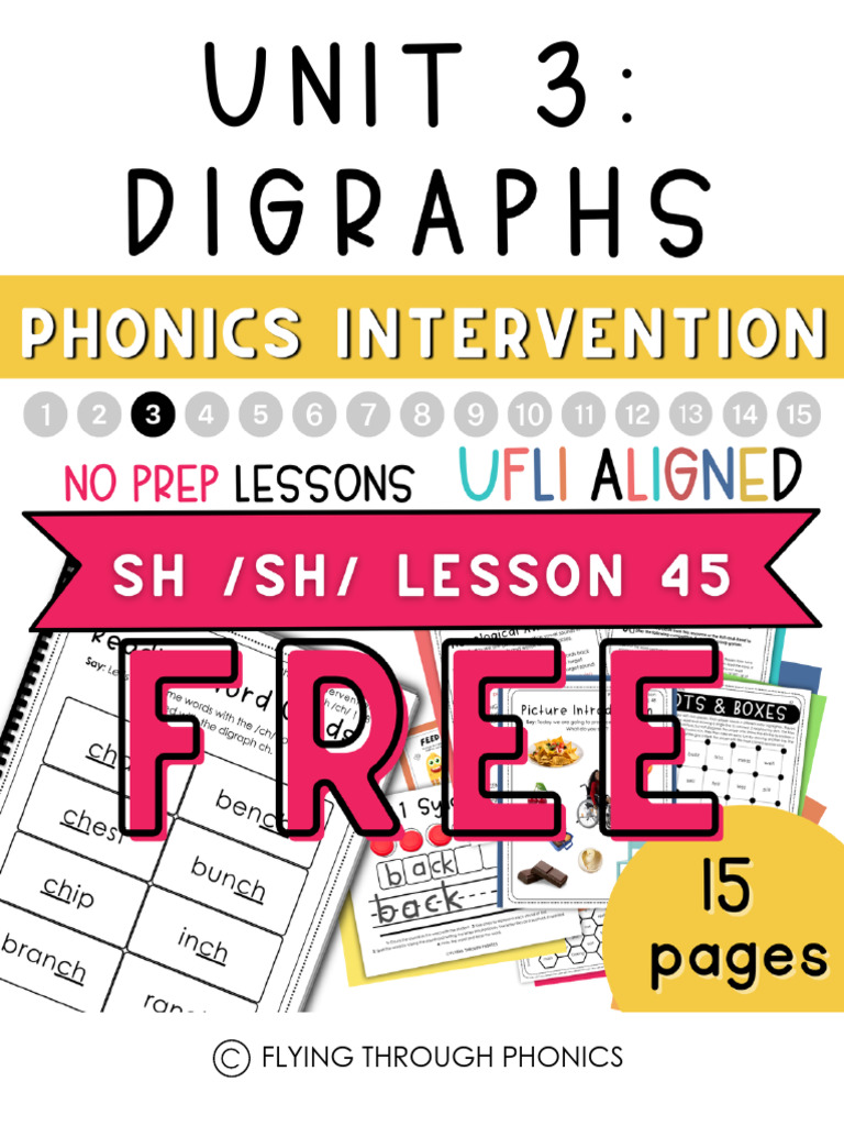 Phonics Intervention: Digraphs Unit 3 | PDF | Phonics | Learning To Read