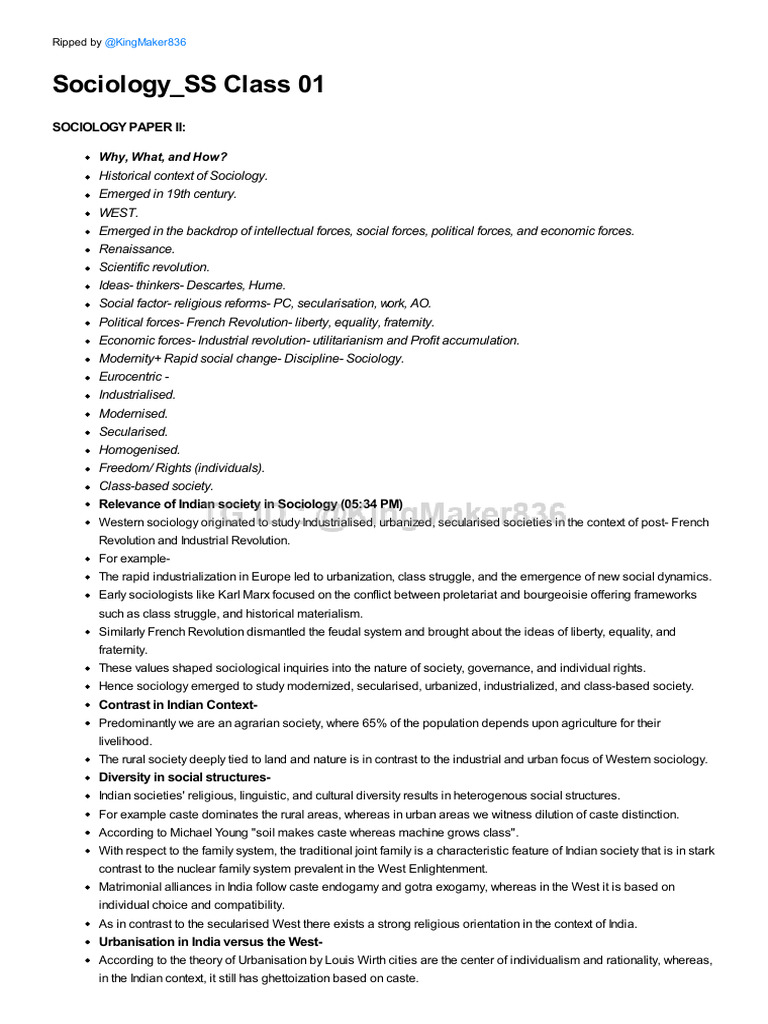 Paper 2 Merged Notes | PDF | Caste | Sociology