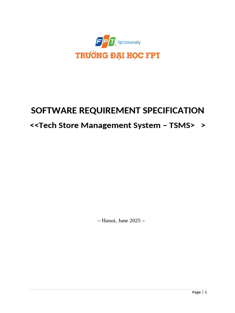 Tech Store Management System SRS | PDF | Microsoft Sql Server ...