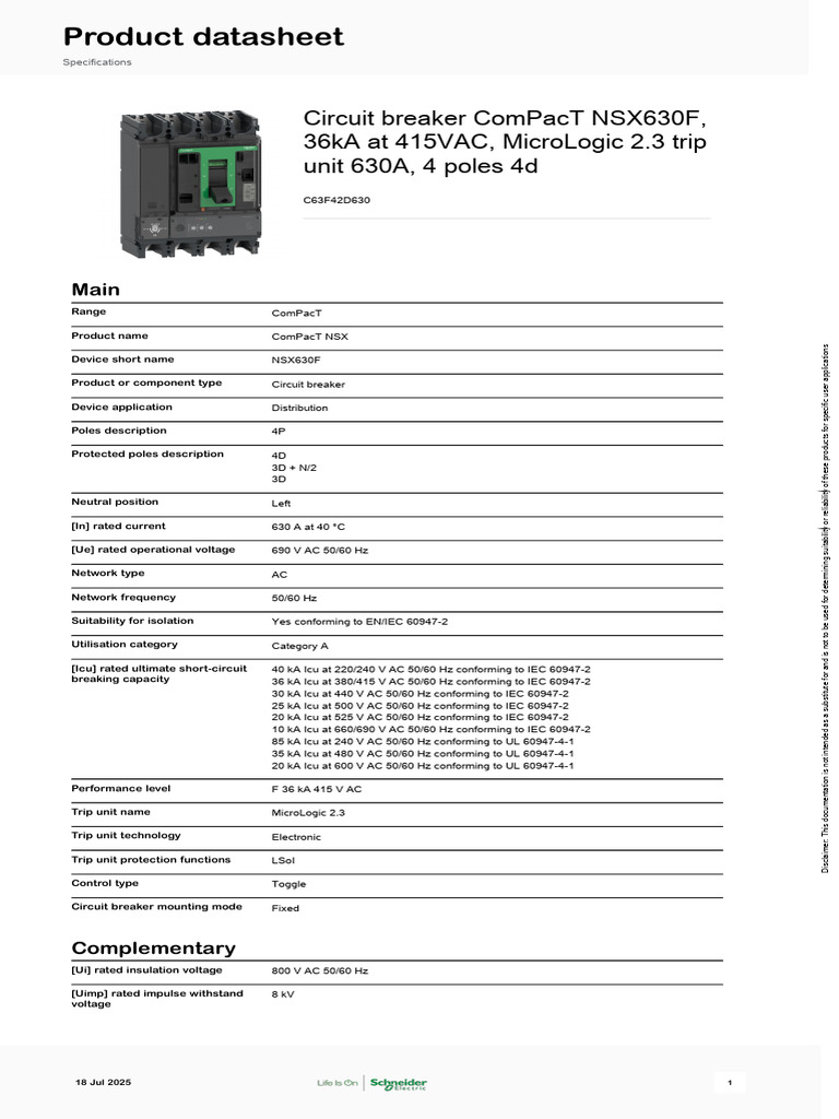 Schneider Electric - ComPacT-NSX-new-generation - C63F42D630 | PDF ...