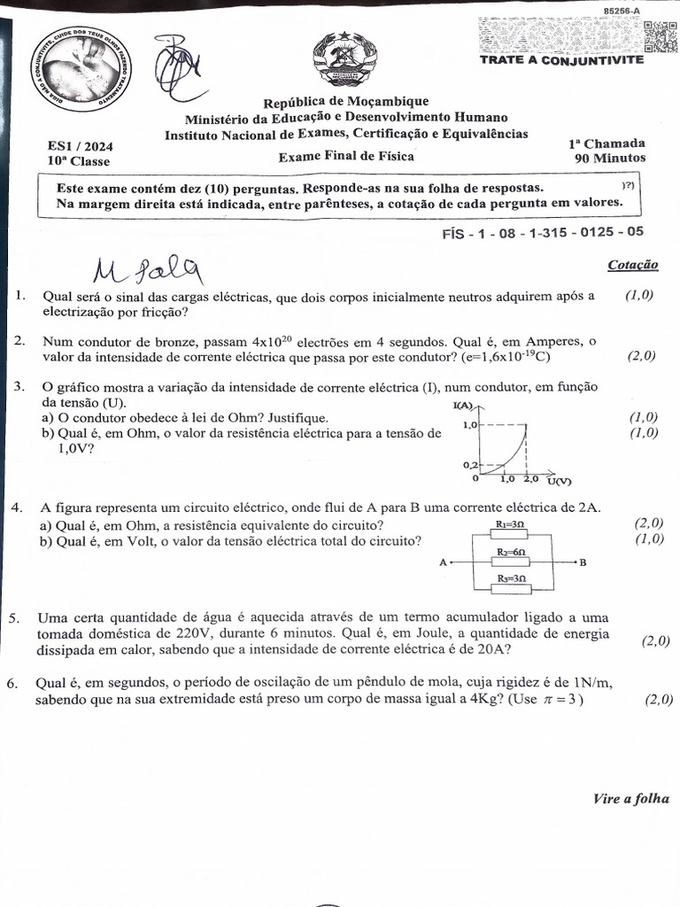 Exames Da 10 Classe - 2024-Scanned - 20250516 - 194407 | PDF