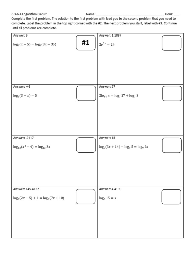 6.3 Solve Logarithm Circuit | PDF