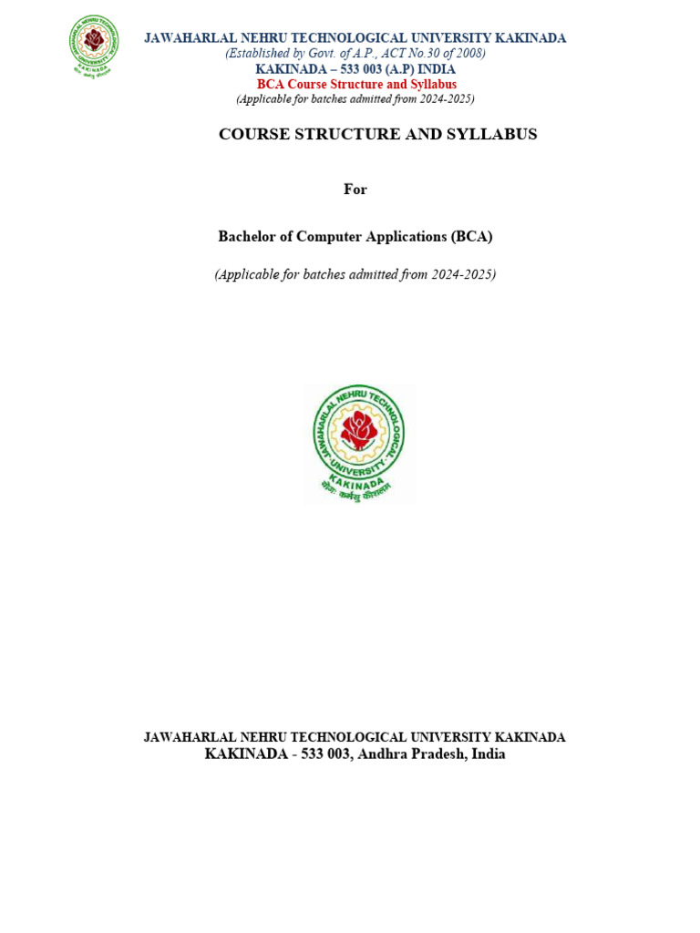 BCA Course Structue and Syllabus 2024 25 Aed2ac9674 | PDF | Pointer (Computer Programming) | C ...