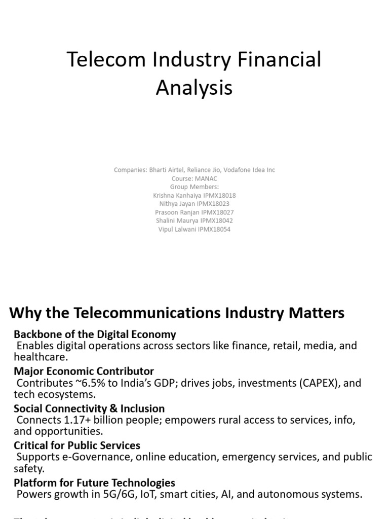 MANAC Telecom Industry Template 1 | PDF | Market Liquidity ...