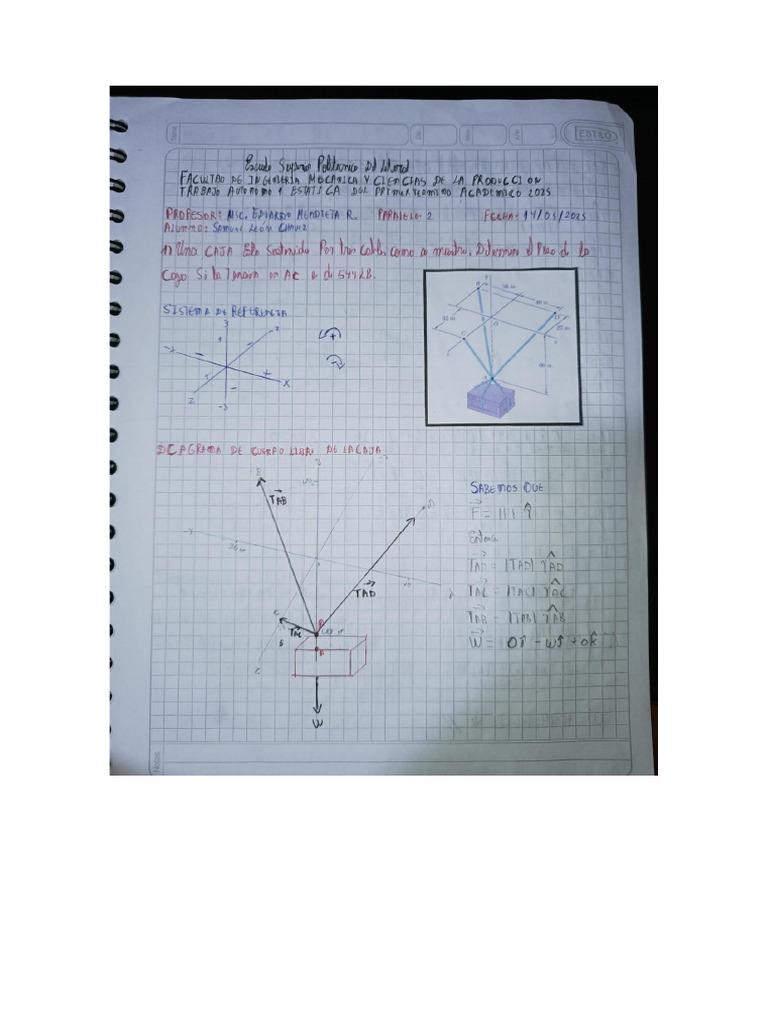 TA1 Equilibrio de Solidos Rigidos | PDF