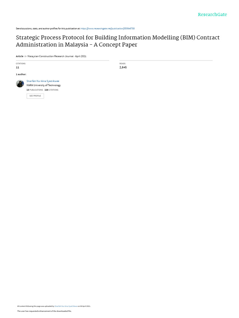 Strategic Process Protocol For Building Information Modeling (Bim ...