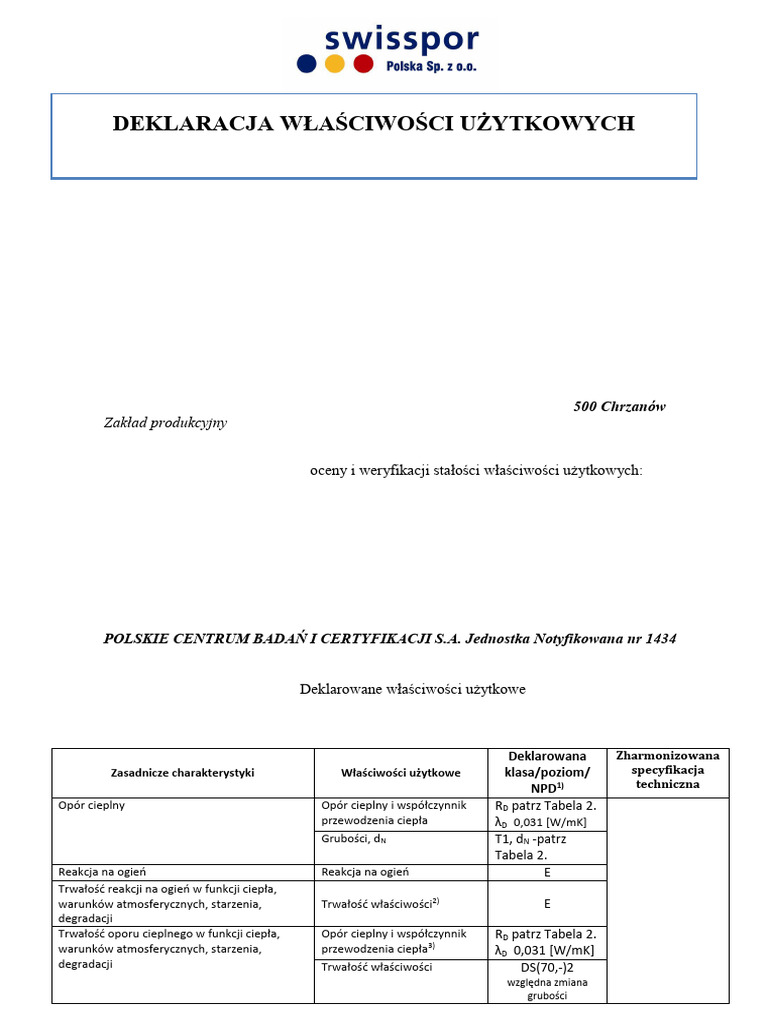 LAMBDA MAX Fasada - Deklaracja W - As - Ciwos - Ci Uz - Ytkowych I ...