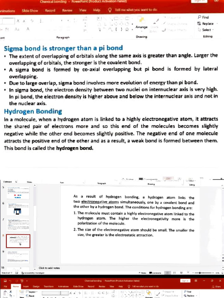 Chemical Bonding (03.07.22) Achem | PDF | Chemical Bond | Hydrogen Bond