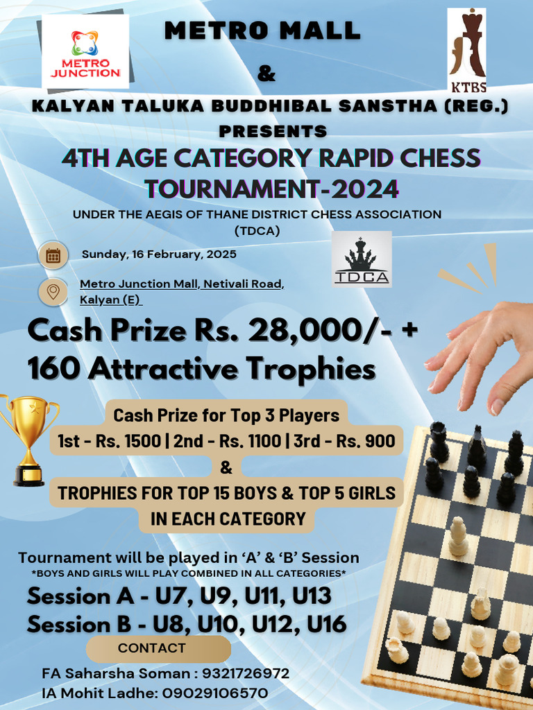16th Feb Rapid Tournament | PDF | Abstract Strategy Games | Chess