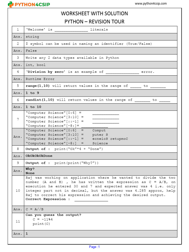 Worksheet Class Xii Cs 2023-24 | PDF | Computing | Computer Programming