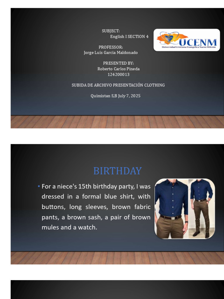 Clothing Choices for Various Events | PDF