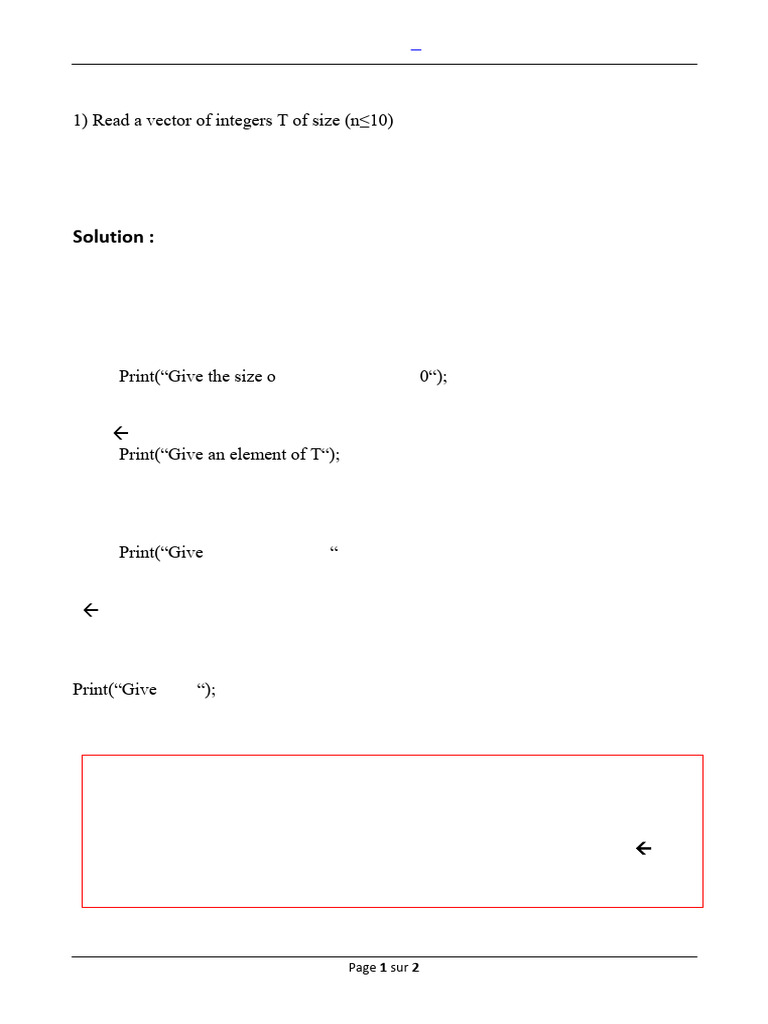 Algorithm for Vector Manipulation | PDF | Algorithms And Data ...