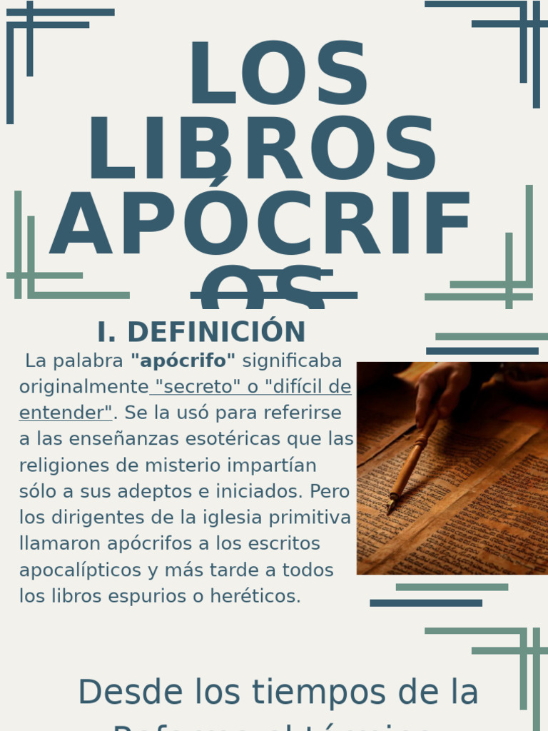 Los Libros Apócrifos | PDF | Libros apócrifos | Canon bíblico
