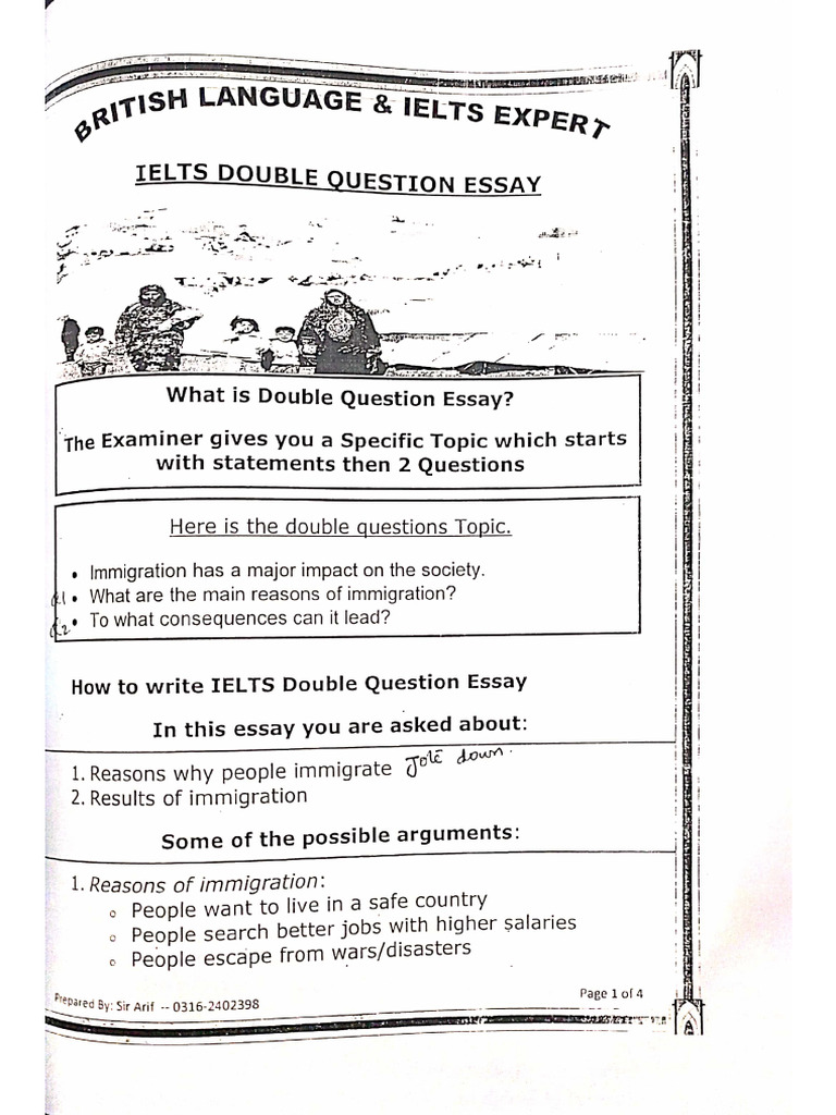 IELTS Double Question Essay | PDF