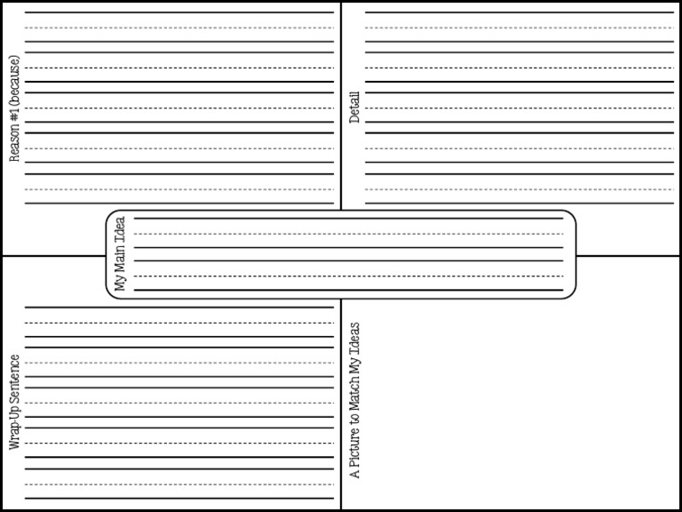 4 Square Writing Template | PDF