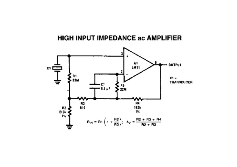 High Input Impedance Ac Amplifier | PDF