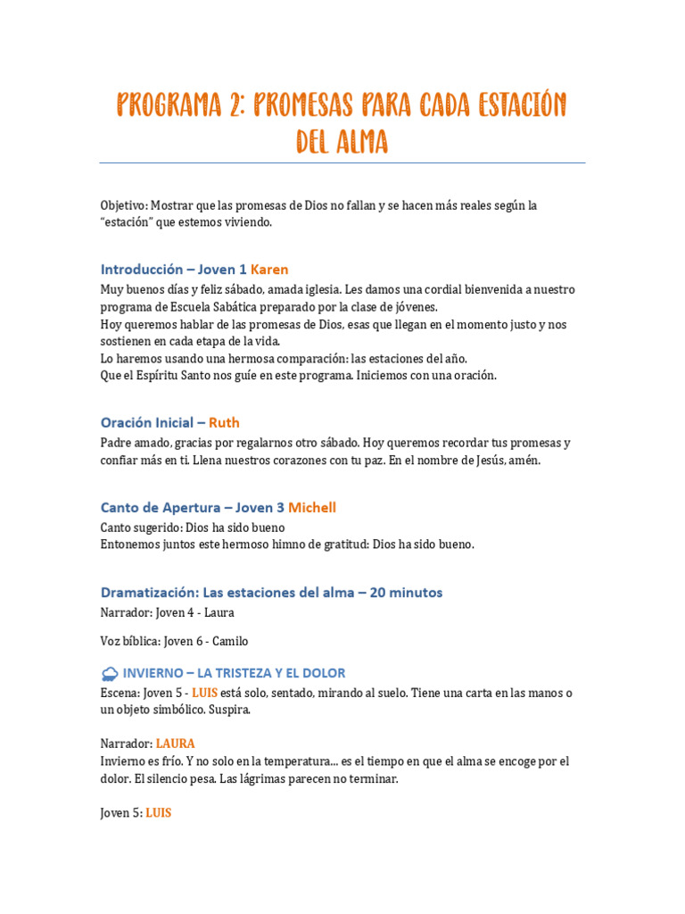 Promesas para Cada Estación Del Alma | PDF | Oración | Dios