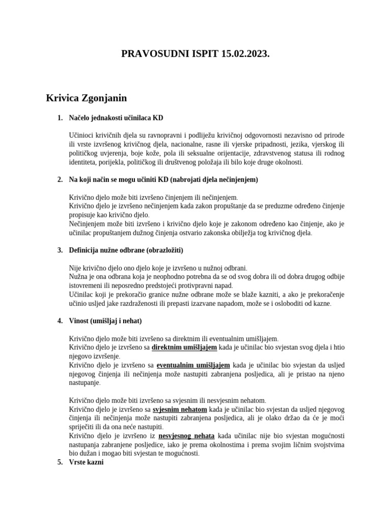 15.02.2023. Pravosudni Ispit. | PDF