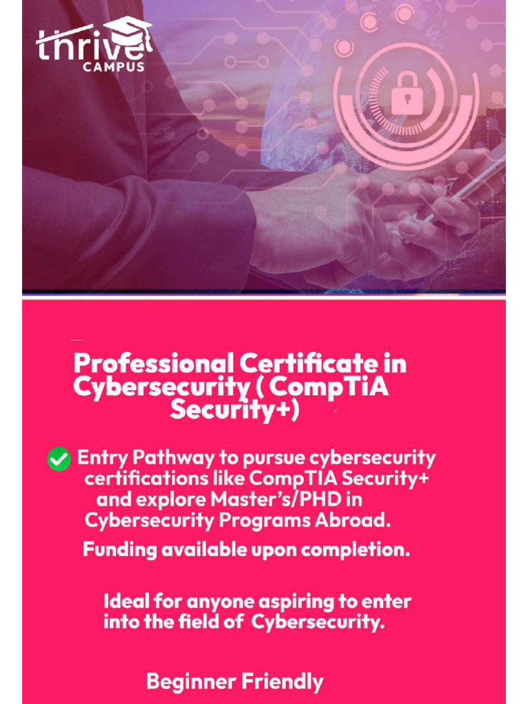 Cybersecurity (ComPTIA Security+) Brochure | PDF