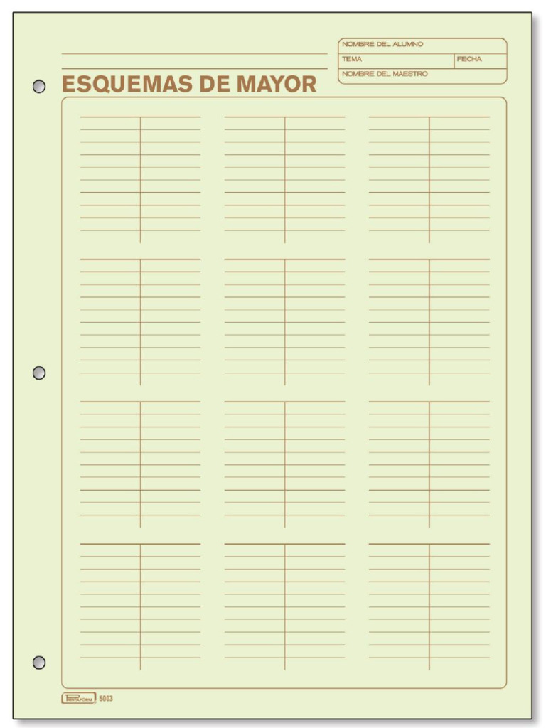 Formato de Esquema de Mayor | PDF