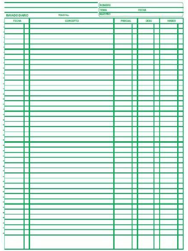 Contabilidad Formato Rayado | PDF