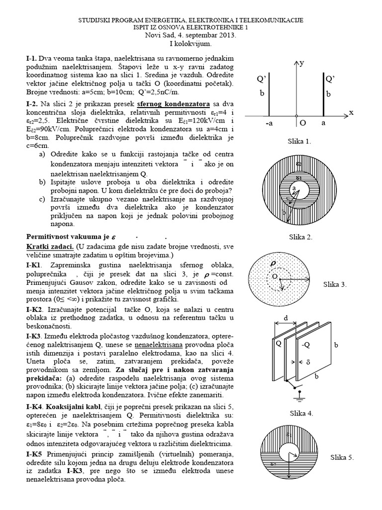 Ispit OE1 4 Septembar 2013 | PDF