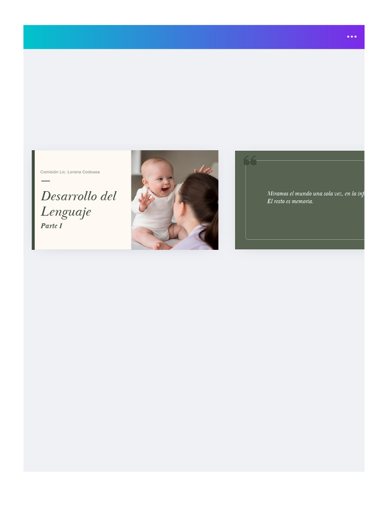 Parte I - Desarrollo Del Lenguaje - Presentación | PDF
