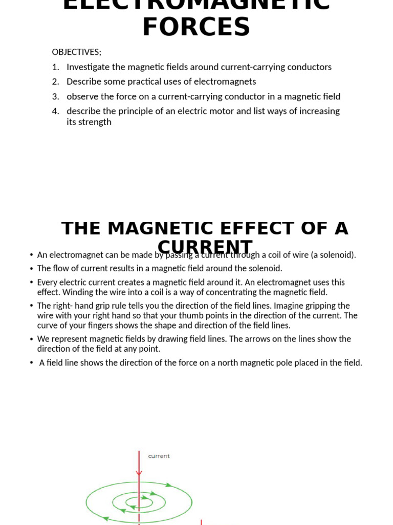 Understanding Electromagnetic Forces | PDF | Relay | Magnetic Field