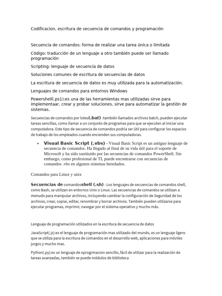 Codificacion y Analisis | PDF | Lenguaje de escritura | Programación de ...