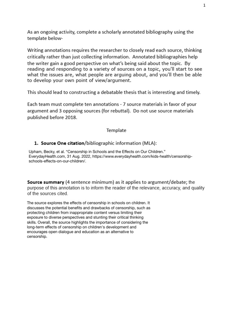 Scholarly Guide to Annotated Bibliographies | PDF | Bibliography | Citation