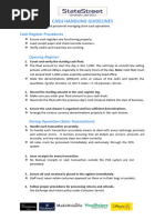 Cashier Checklist | PDF