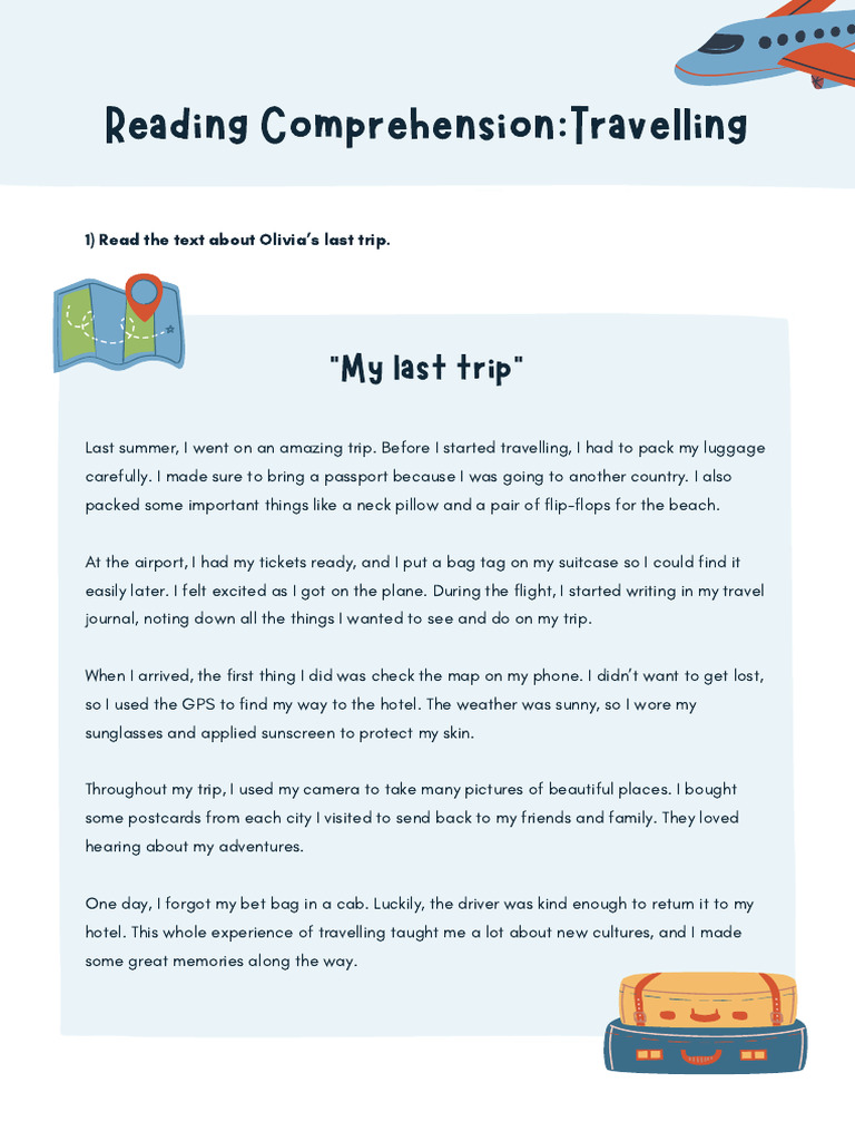 White Peach Best Vacation Ever Narrative Writing Activity Worksheet | PDF