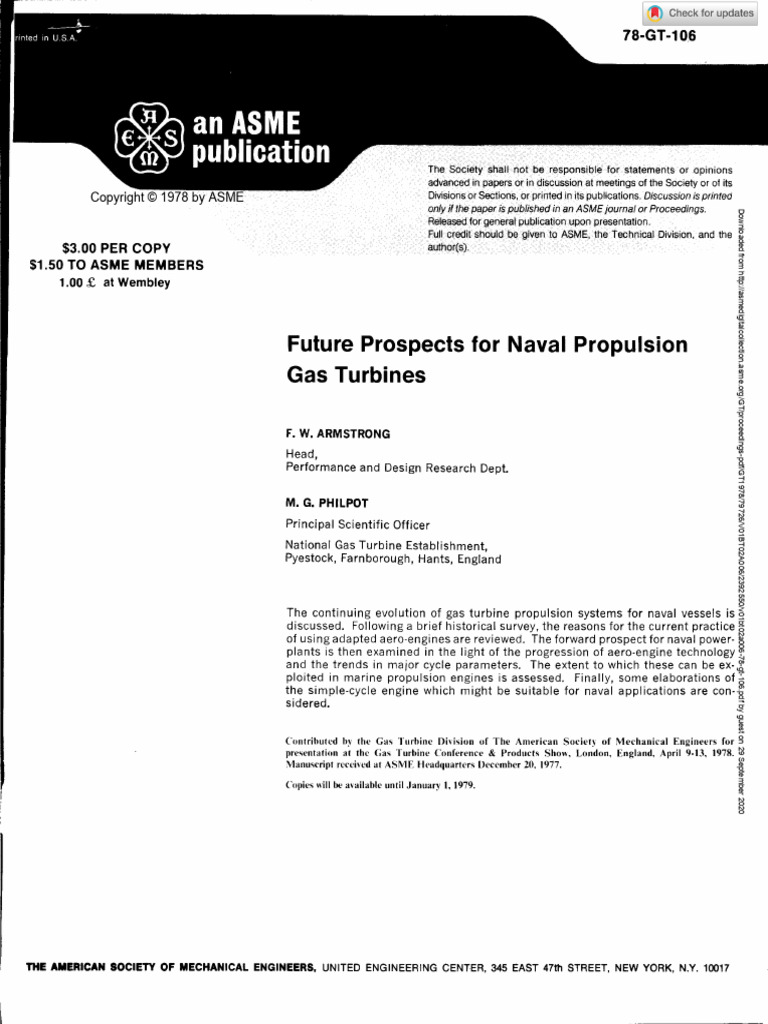 Future Naval Gas Turbine Propulsion | PDF | Gas Turbine | Engines