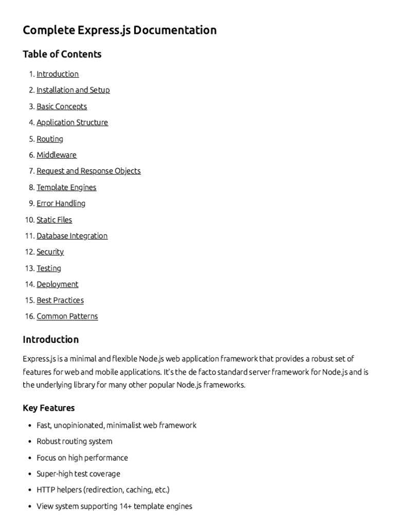 Complete Express - Js Documentation | PDF | Java Script | Computing