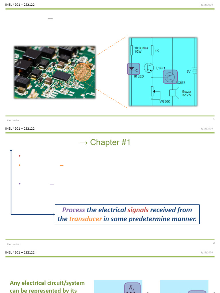 Electronics I Course Overview and Concepts | PDF | Amplifier ...