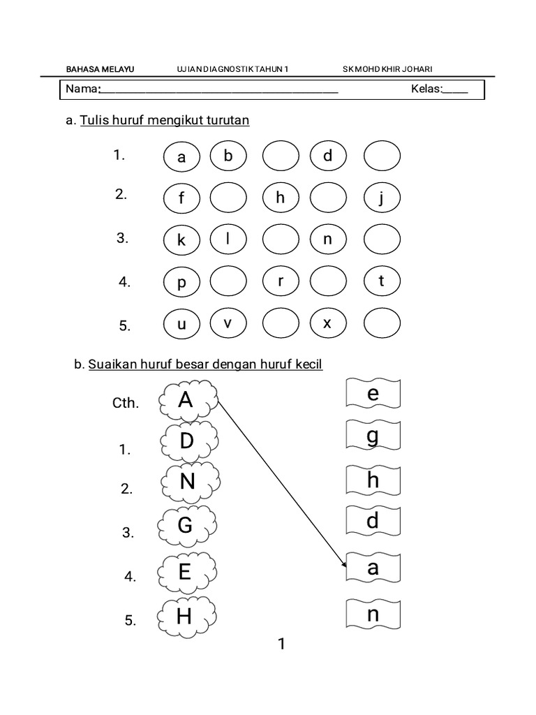 Ujian Diagnostik Thun 1 | PDF