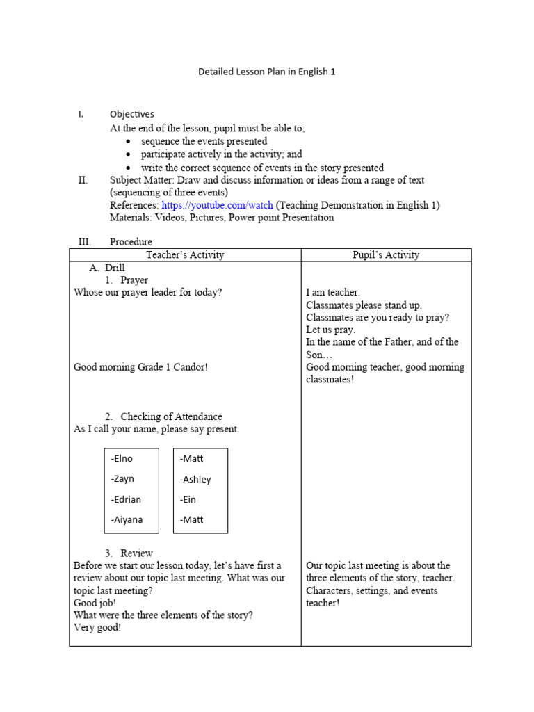 Grade 1 English Story Sequencing Lesson | PDF | Jonah | Chicken