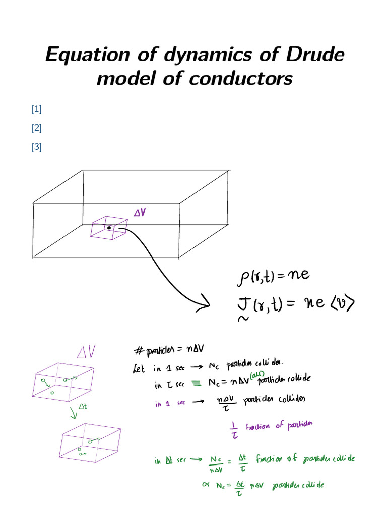 Drude Model Dynamics Equation | PDF